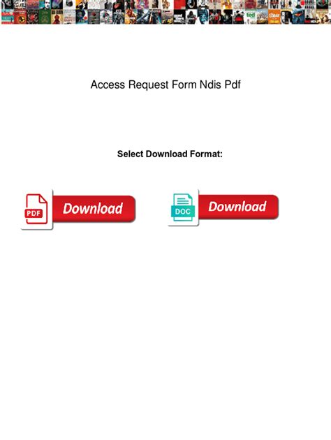 Fillable Online Access Request Form Ndis Pdf Access Request Form Ndis Pdf Working Fax Email