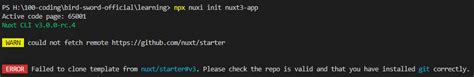Unable To Create Nuxt3 · Issue 48 · Nuxtstarter · Github