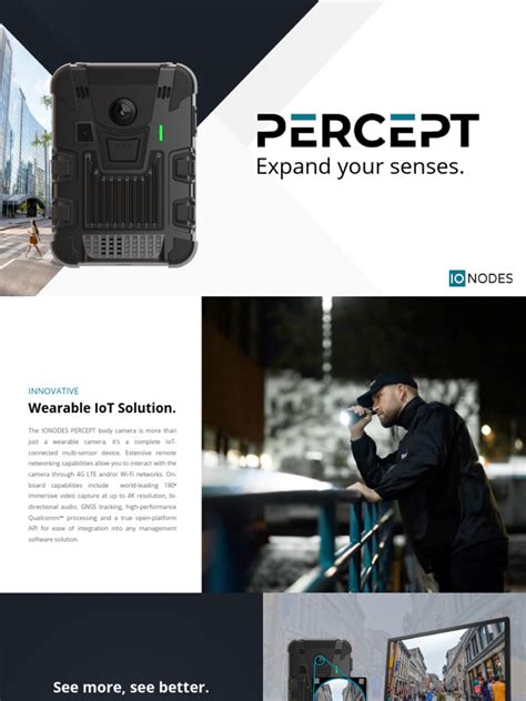 Ionodes Percept Body Camera Datasheet Pdf Internet Of Things Ethernet