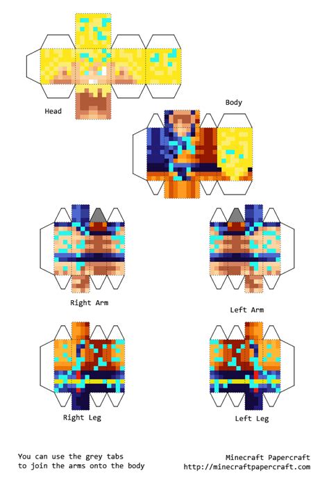 Goku Papercraft Minecraft Hướng Dẫn Tạo Goku Trong Thế Giới Minecraft