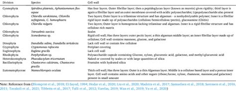 Cell Wall Morphology Of Different Microalgae Download Scientific Diagram