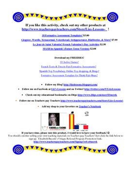 Exit Card Formative Assessment Template By Liz S Lessons TpT