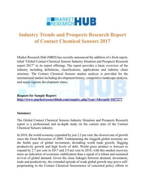 global contact chemical sensors industry