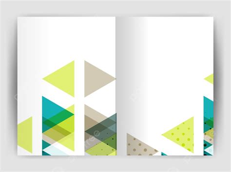 Templat Cetak Sampul Laporan Tahunan Bisnis Segitiga Vektor Majalah