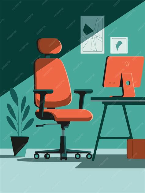 Illustration Of A Modern Ergonomic Office Chair In A Workspace Premium Ai Generated Vector