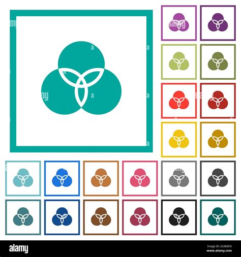 Color Filter Flat Color Icons With Quadrant Frames On White Background Stock Vector Image And Art