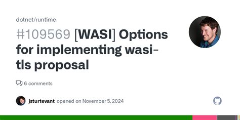 Wasi Options For Implementing Wasi Tls Proposal · Issue 109569 · Dotnetruntime · Github