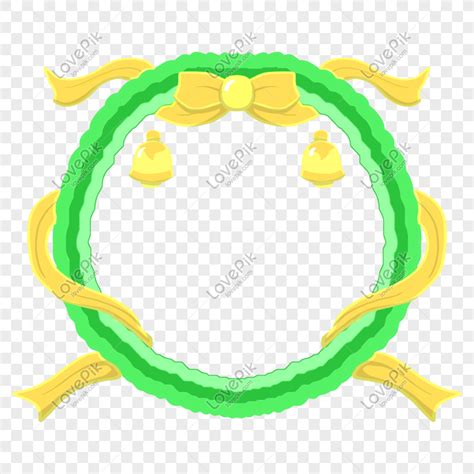 만화 녹색 크리스마스 테두리 Png 일러스트 무료 다운로드 Lovepik