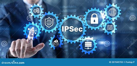 Ip Security Data Protection Protocols Blue Technology Background