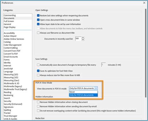 configuring pdf a view mode preferences in adobe a adobe product