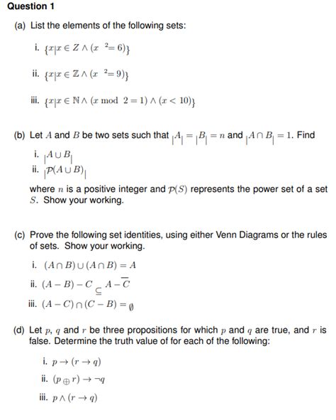 [get answer] question 1 a list the elements of the following sets i