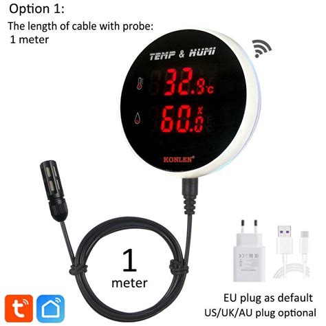 tuya wifi temperature humidity sensor smartlife hygrometer with