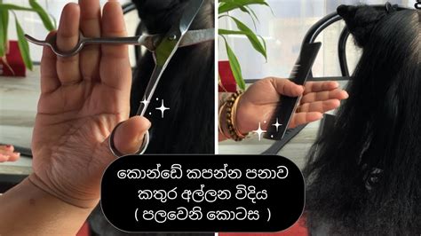 කොන්ඩේ කපන කතුර පනාව අල්ල ගන්න ඉගන ගමු How To Hold Scissor And Comb For Hair Cutting Youtube