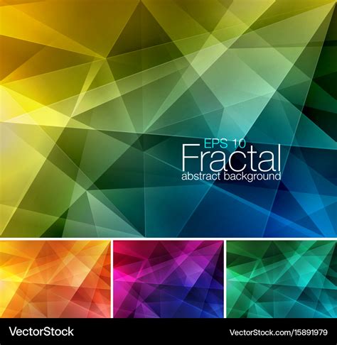 Geometric Fractal Background Royalty Free Vector Image