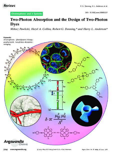 Pdf Two Photon Absorption And The Design Of Two Photon Dyes Hazel Collins