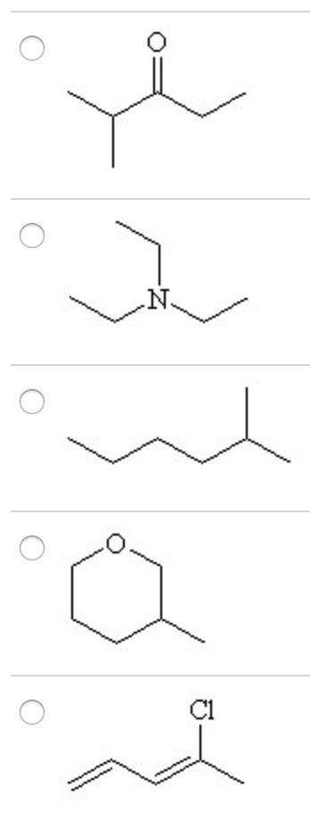 solved which of the following structures is consistent with