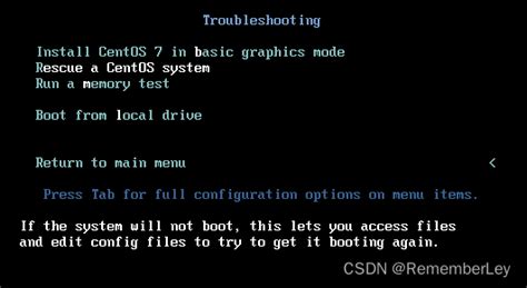 【linux】进入救援环境并修复损坏的主引导记录（mbr）实例 linux进入紧急修复模式 csdn博客