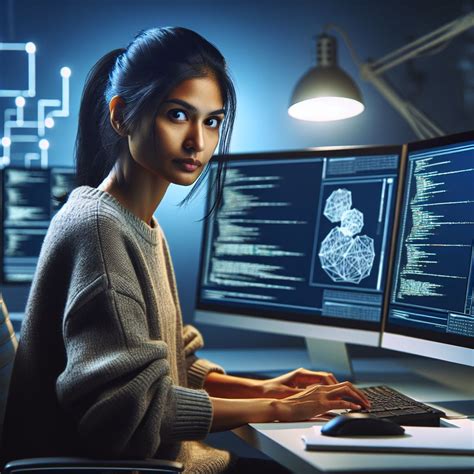 ethical hacker at work secure networks and code deciphering ai art