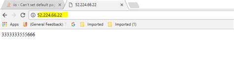 iis can t set default page on azure site stack overflow