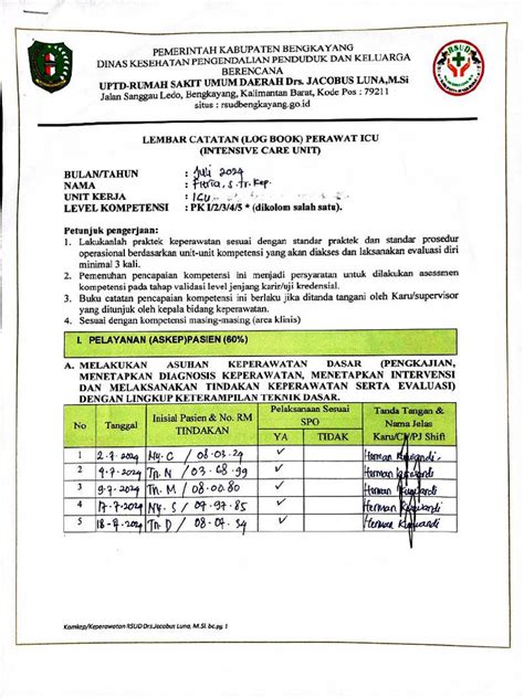 Logbook Juli 2024 Pdf