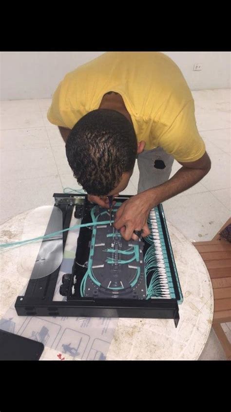 Abobakr Ahmed On Linkedin Splicing One Team Odf Nsp Inside Fiber Fiberopticcable