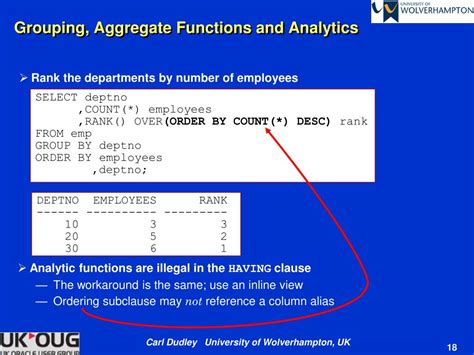 Ppt Analyzing Your Data With Analytic Functions Powerpoint