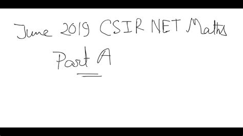 Csir Ugc Net Mathematics Paper 1 Question 6 Solution Csir Csirnet Csirmaths Youtube
