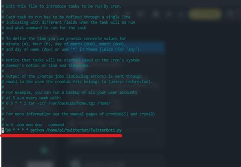[crontab problem] i followed a tutorial on how to build a twitter bot