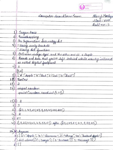 Computer Term 2 Pdf