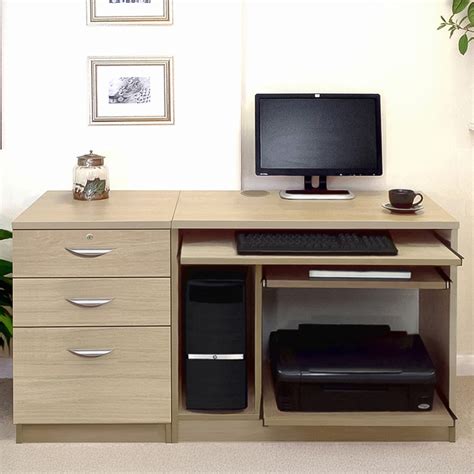 R White Cabinets 2 Drawer Single Cabinet Set 06 Computer Desk Brown Wilko