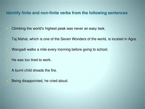 PPT Finite And Non Finite Verbs PowerPoint Presentation ID 2897171