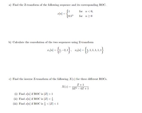 solved a find the z transform of the following sequence and