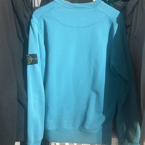 Light Blue Stone Island Jumper In A Medium Very Good Depop