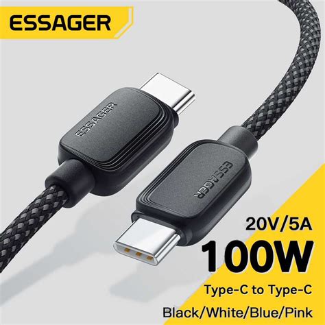 Jual Essager Kabel Data Usb Type C To Type C Fast Charging A W Es X Shopee Indonesia