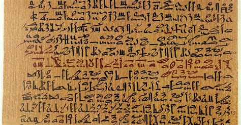 Reproduction Of The Ebers Papyrus World History Encyclopedia