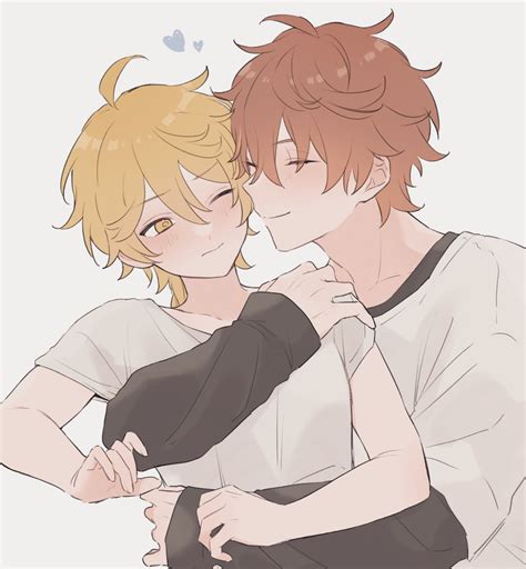 Aether And Tartaglia Genshin Impact Drawn By Siro Look Danbooru