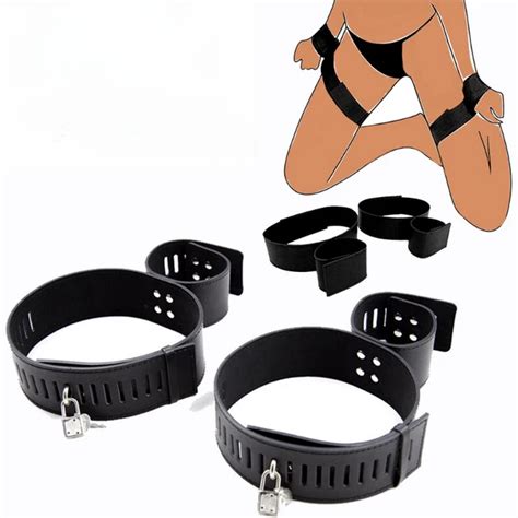 Binding Handcuffs Wrist To Thigh Cuffs Leg Restraint Straps For Couples
