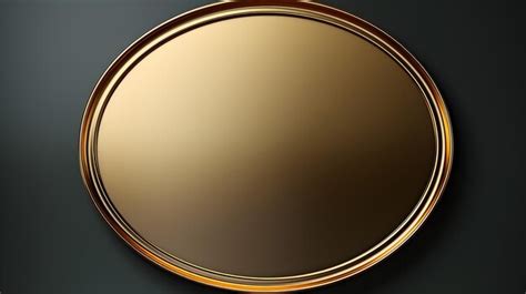 Shiny Brass Mirror Plate Premium Ai Generated Image