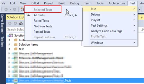 Cannot Run Selected Tests Visual Studio Stack Overflow