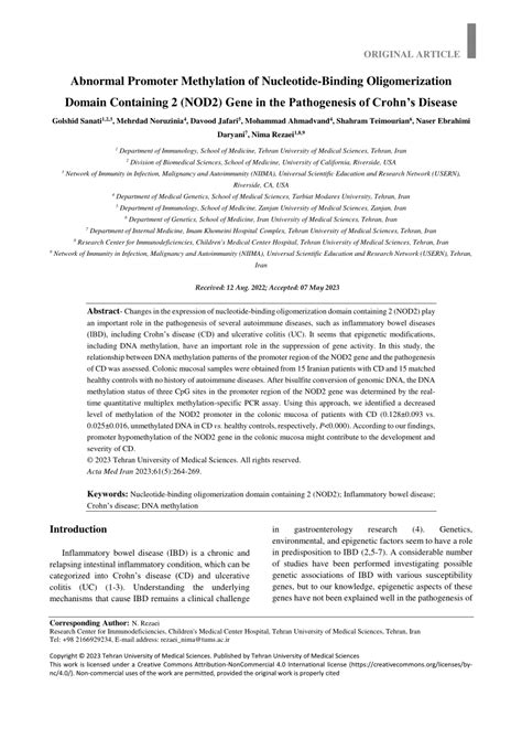 Pdf Abnormal Promoter Methylation Of Nucleotide Binding