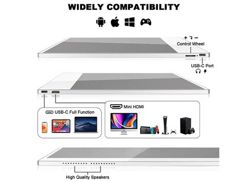 Inch Portable Laptop Screen External Usb C Screen Full High