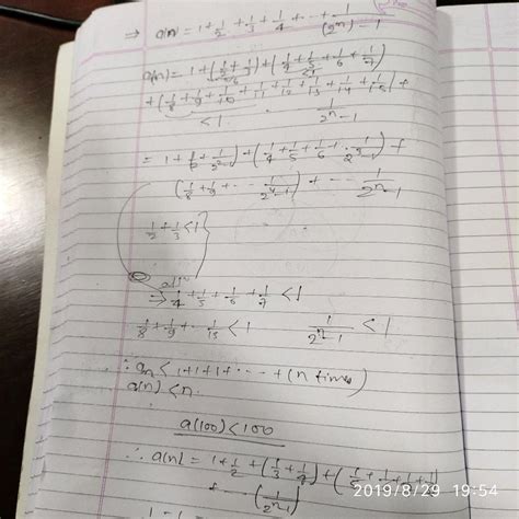 for a positive integer n a n 1 1 1 2 3 4 then 2n 1