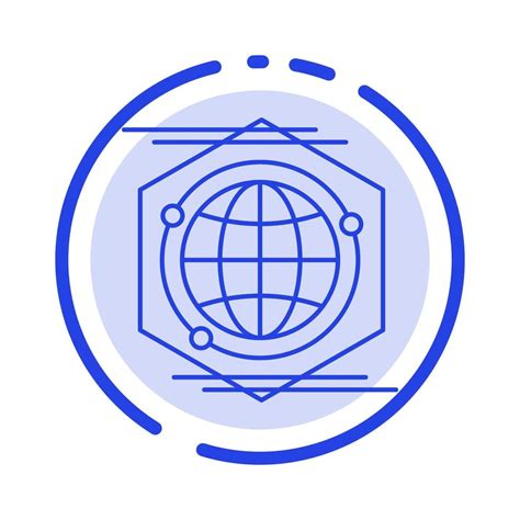 Globe Polygon Space Idea Blue Dotted Line Line Icon 14330633 Vector Art At Vecteezy
