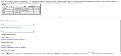 Solved Determine The Null Hypothesis Determine The