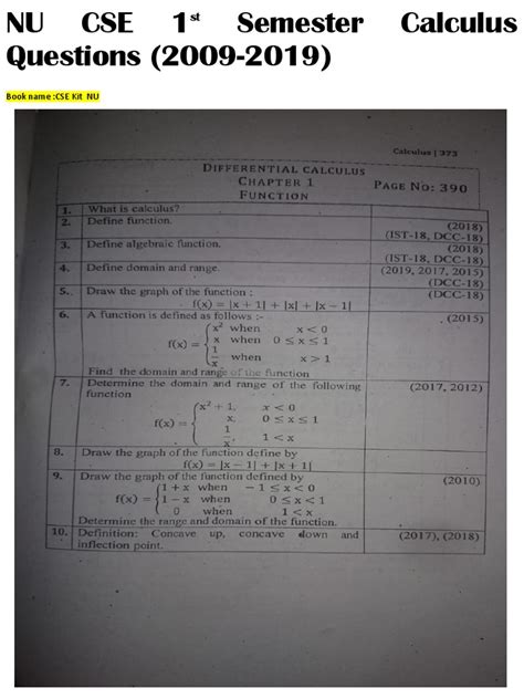 Calculus Question Pdf