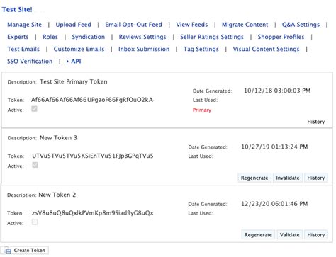 managing api access tokens