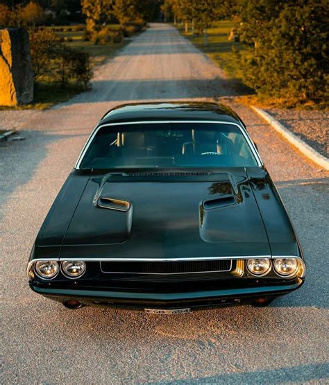 Classic Black Muscle Car