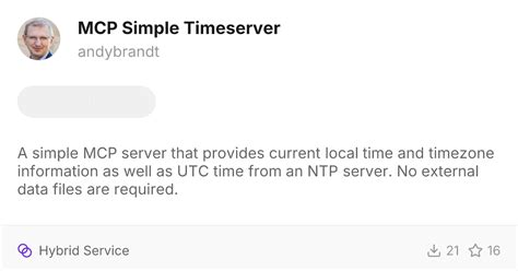 Mcp Simple Timeserver Mcp Servers · Lobehub