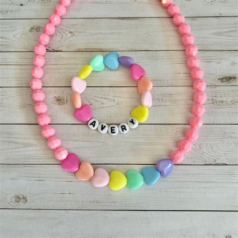 Necklace Set Personalized T For Girls Name Jewelry Name Bracelet