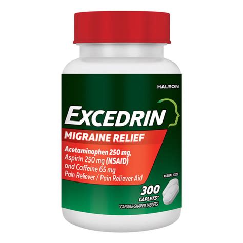 Excedrin Migraine For Migraine Relief 300 Caplets Same Day Delivery